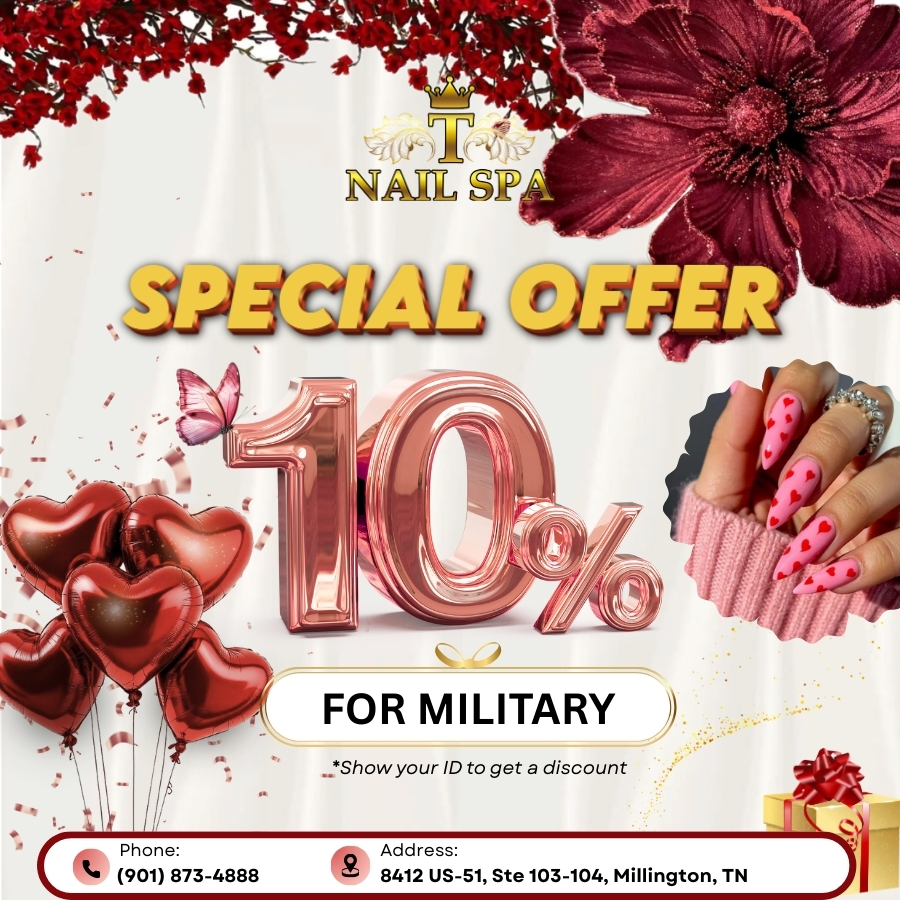 Coupons at T-Nail Spa | Nail salon in Millington, TN 38053