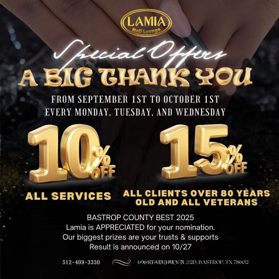 Lamia Nail Lounge in Bastrop, Texas