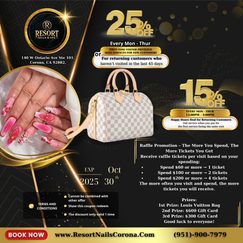 Resort Nails & Spa – Top Nail Salon in Corona, CA 92882