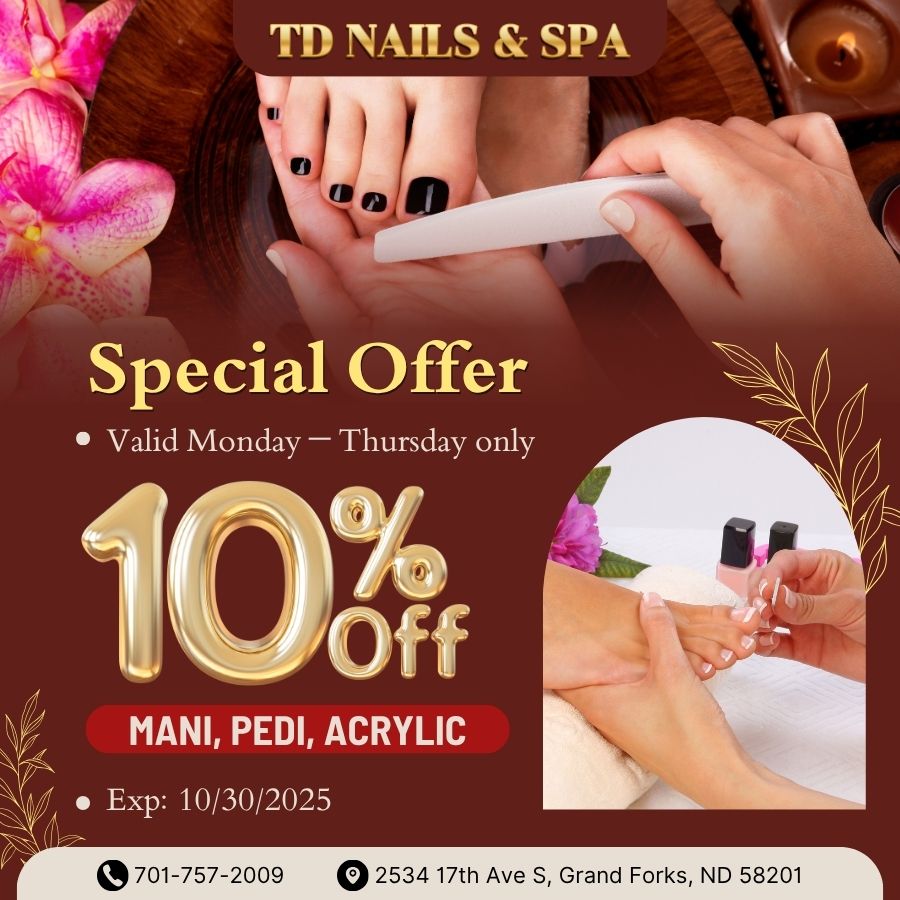 TD NAILS & SPA - Top rated nail salon near me Grand Forks, ND 58201